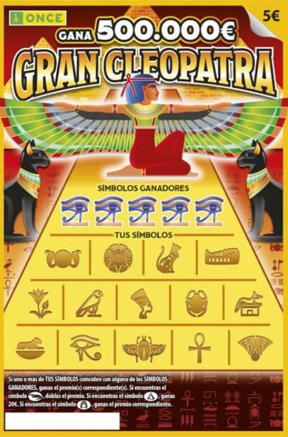 𝐑𝐚𝐬𝐜𝐚 Gran Cleopatra 𝐃𝐄 𝐋𝐀 𝐎𝐍𝐂𝐄 【 𝐆𝐀𝐍𝐀 50𝟎.𝟎0𝟎 € 𝐀𝐋 𝐈𝐍𝐒𝐓𝐀𝐍𝐓𝐄